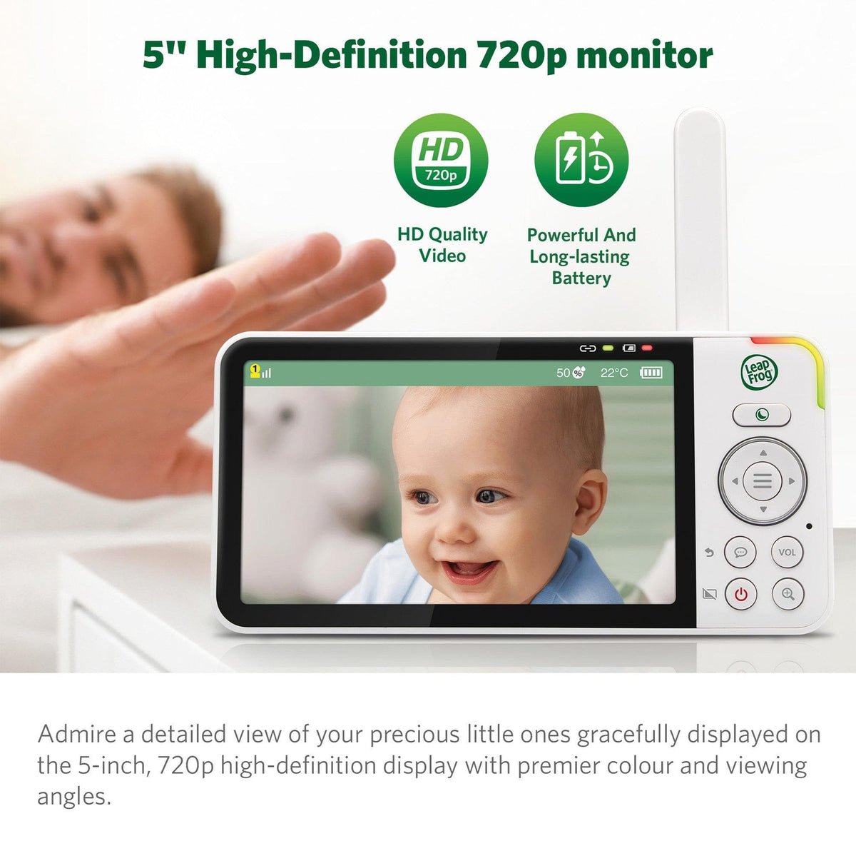 LeapFrog LF915HD 5" Video Baby Monitor - White – Mamas & Papas IE
