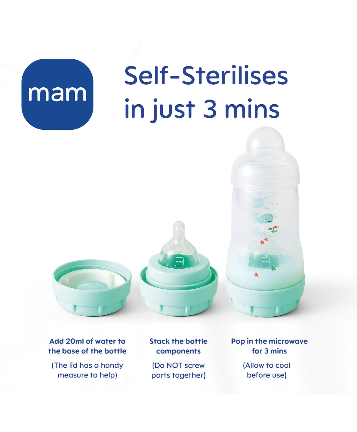 MAM Baby Feed & Soothe Anti Colic Bottles & Soothers Set - Pink – Mamas ...