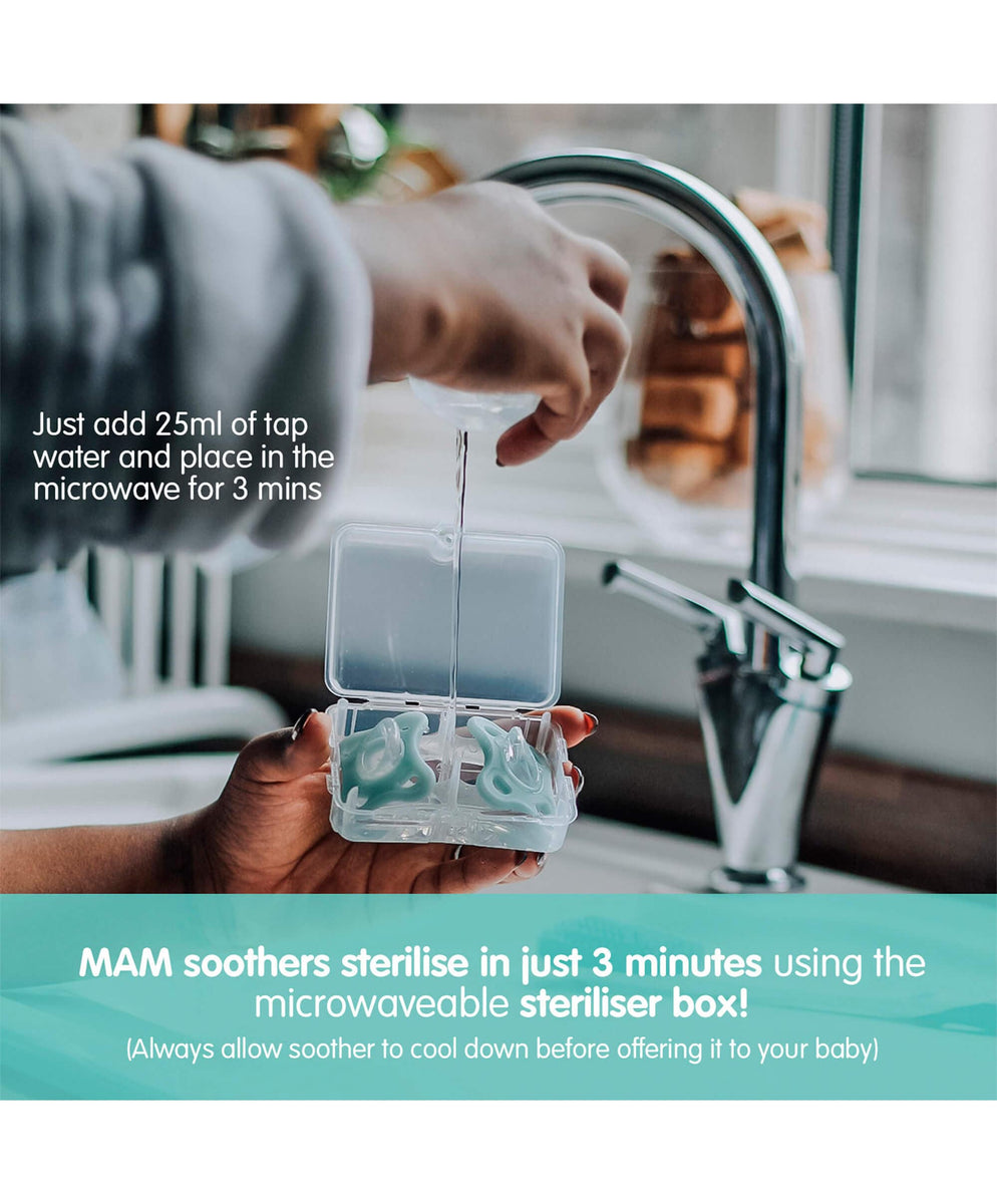 MAM Comfort Soothers 3-12m (2 Pack) - Blue Grey – Mamas & Papas IE