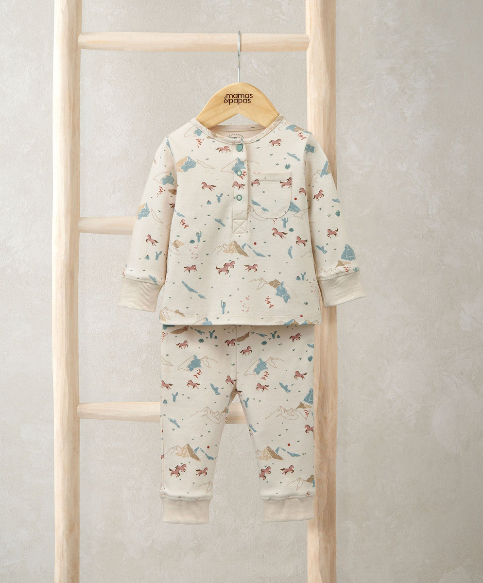 Rodeo Print Pyjamas - Cream – Mamas & Papas IE